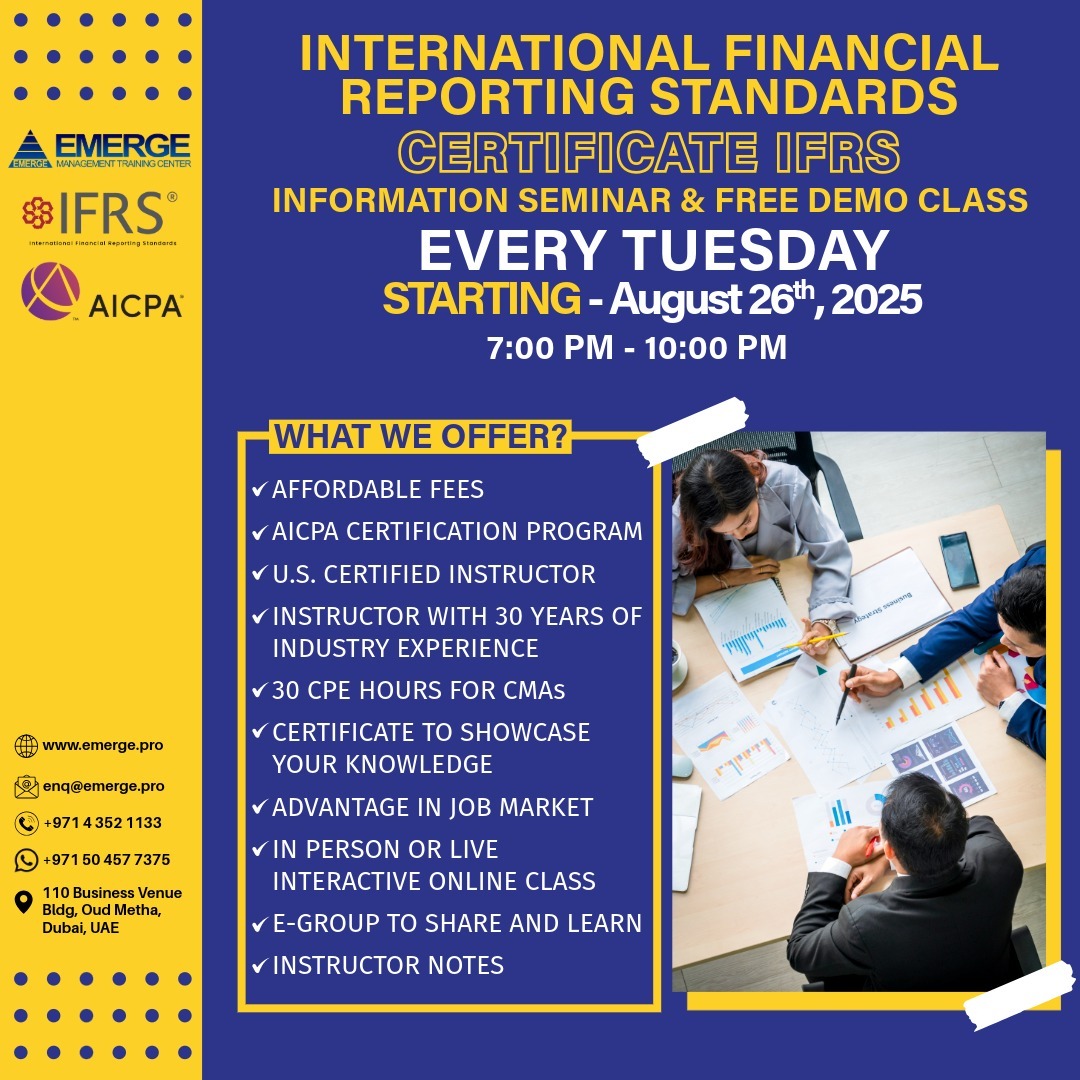 International Financial Reporting Standards (IFRS) – New batch commencement on August 26, 2025 ...